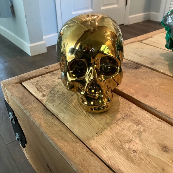 Accents | Gold Ceramic Skull Head | Poshmark